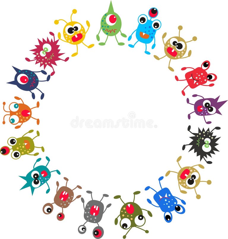Monsters Border Stock Illustrations – 552 Monsters Border Stock ...