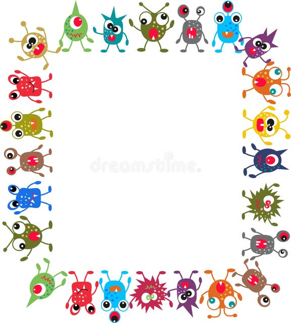 Monsters stock vector. Illustration of decoration, border - 19466115
