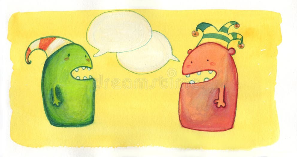 Monsters Talking Stock Illustrations – 324 Monsters Talking Stock ...