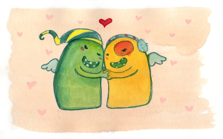 Monsters Hugging Stock Illustrations – 23 Monsters Hugging Stock ...