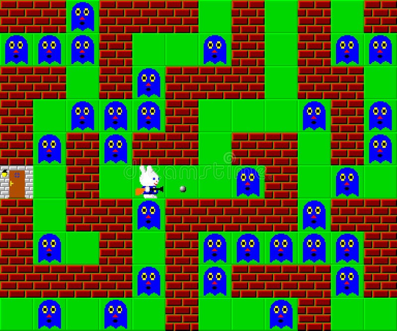 Monsters, Retro Style Game Pixelated Graphics Stock Illustration ...