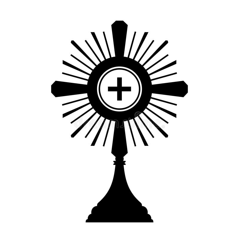 Monstrance stock vector. Illustration of gilded, cross - 37271634