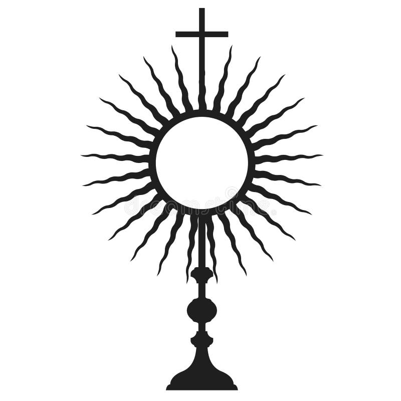 Monstrance Silhouette, Sacrament of the Eucharist, Holy Communion ... Monstrance Silhouette, Sacrament of the Eucharist, Holy Communion ...
