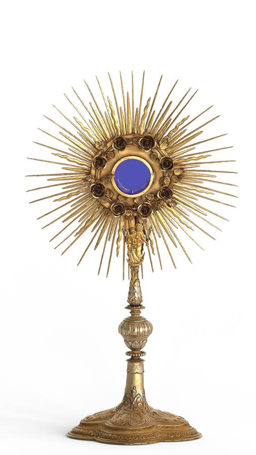 Monstrance with White Background Stock Illustration - Illustration of ...