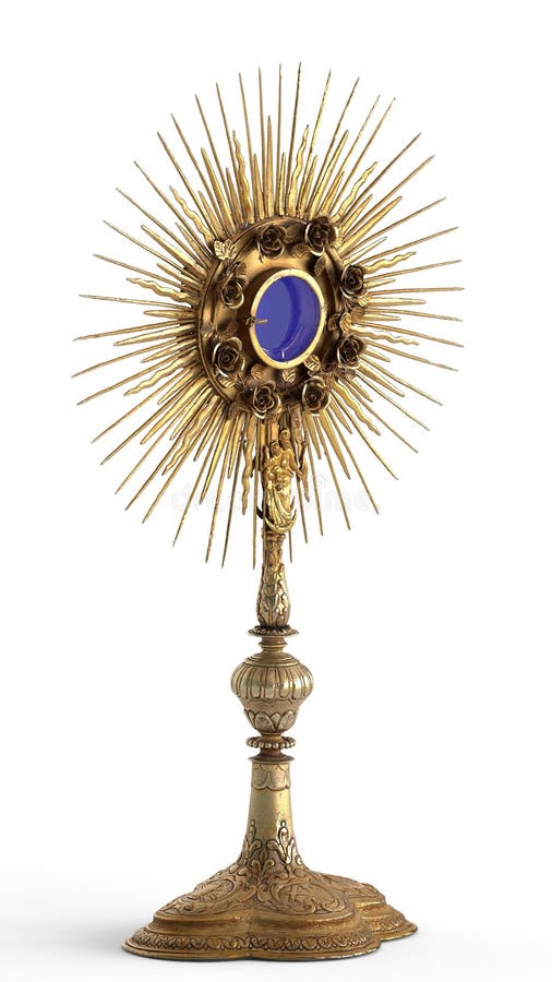 Monstrance with White Background Stock Illustration - Illustration of ...