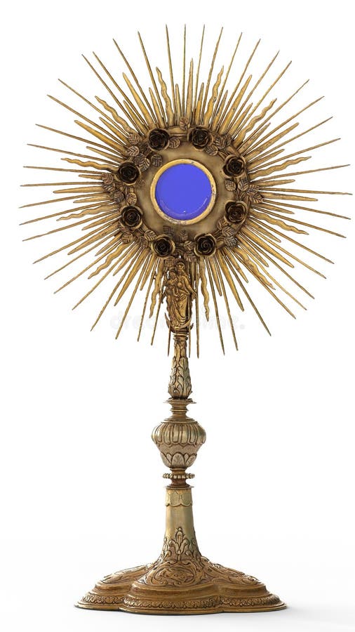 Monstrance with White Background Stock Illustration - Illustration of ...