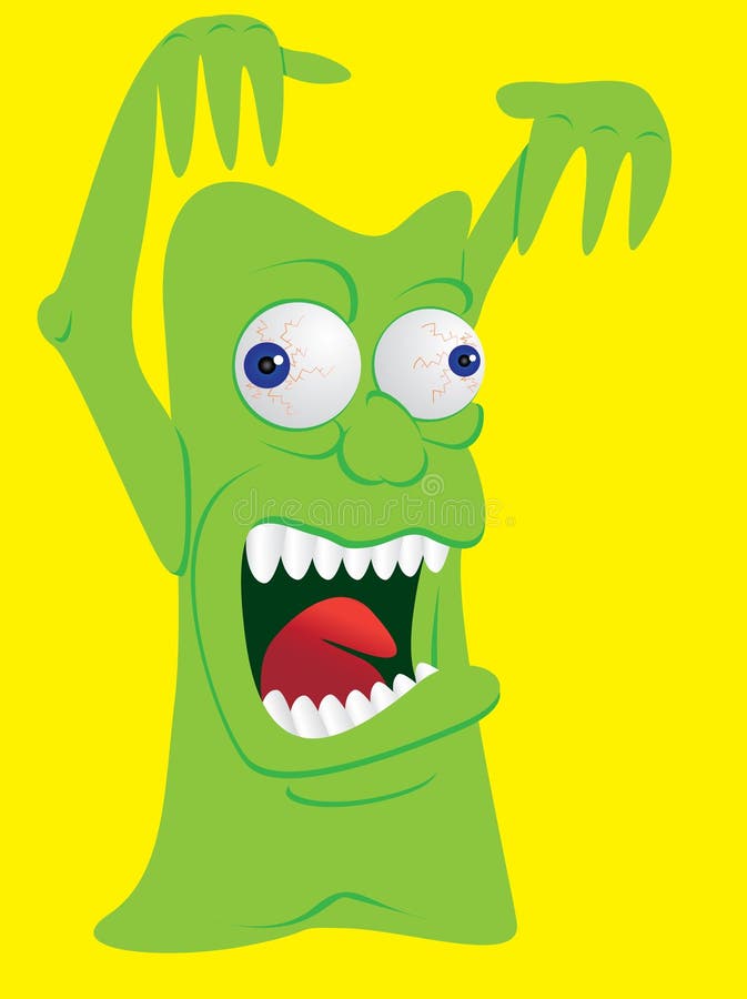 Monstre effrayant illustration stock. Illustration du bizarre - 18930474