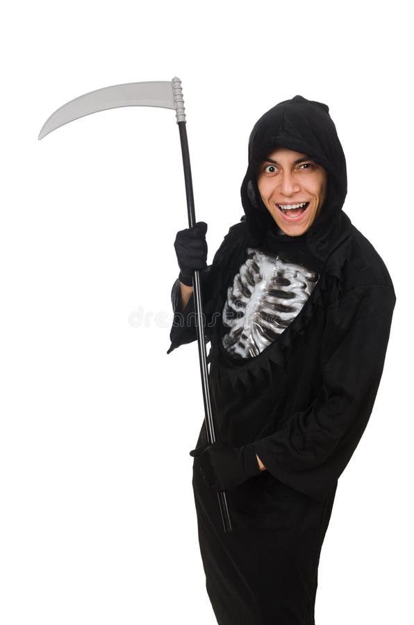 Monstre Effrayant Avec La Faux Image stock - Image du caractère, homme ...