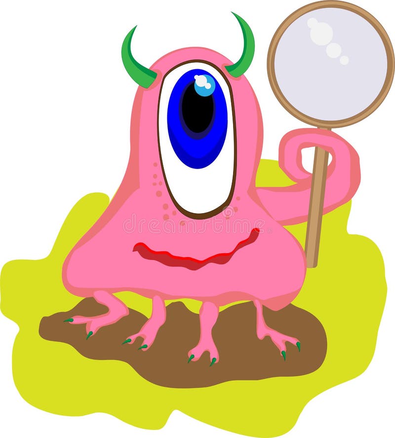 Monstre rose illustration stock. Illustration du imagination - 47634998
