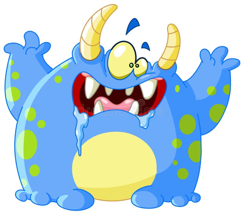 Monstro assustador ilustração do vetor. Ilustração de demônio - 41675080