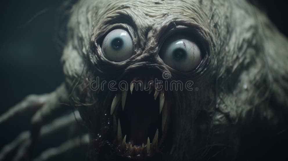 Monstrous Horror: a Terrifying Creature Rendered in Unreal Engine Stock Illustration ...