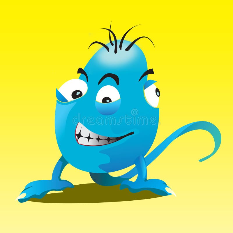 Monstruo azul ilustración del vector. Ilustración de virtual - 11382141