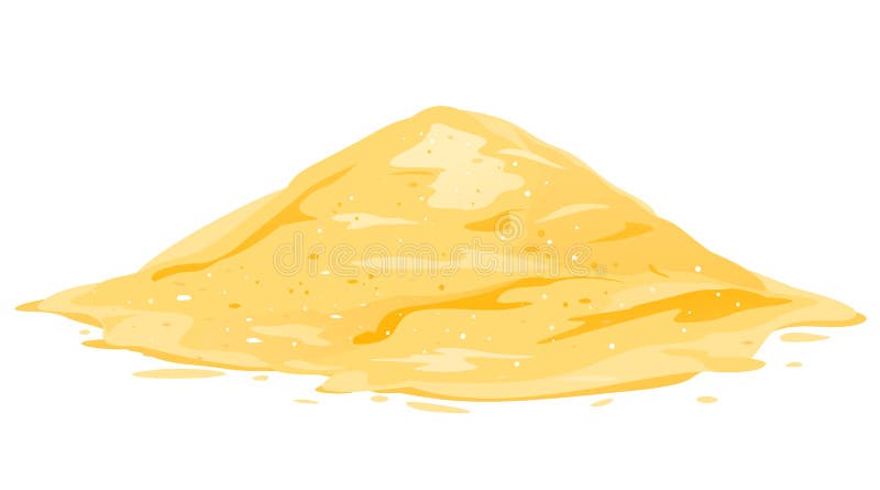 Montón de la arena aislado ilustración del vector. Ilustración de ...
