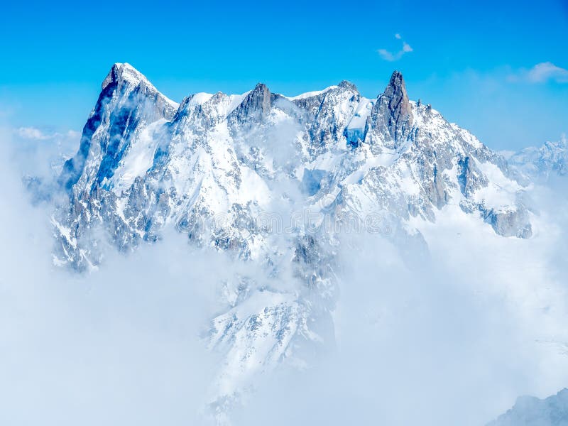 Mont Blanc Berg I Frankrike Fotografering för Bildbyråer - Bild av ...