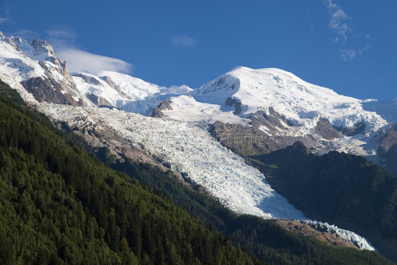 Les Bossons Glacier, Chamonix, French Alps Stock Image - Image of ...