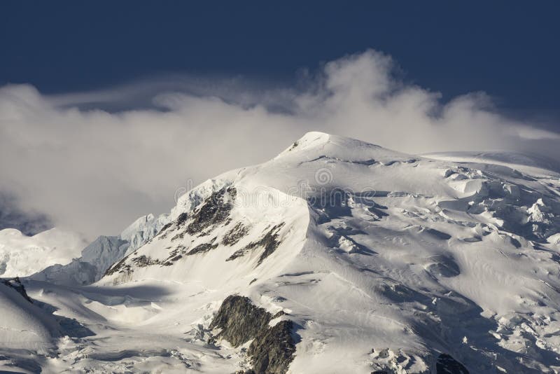Mont Blanc in June. French Alps. Stock Photo - Image of blanc, climbing ...