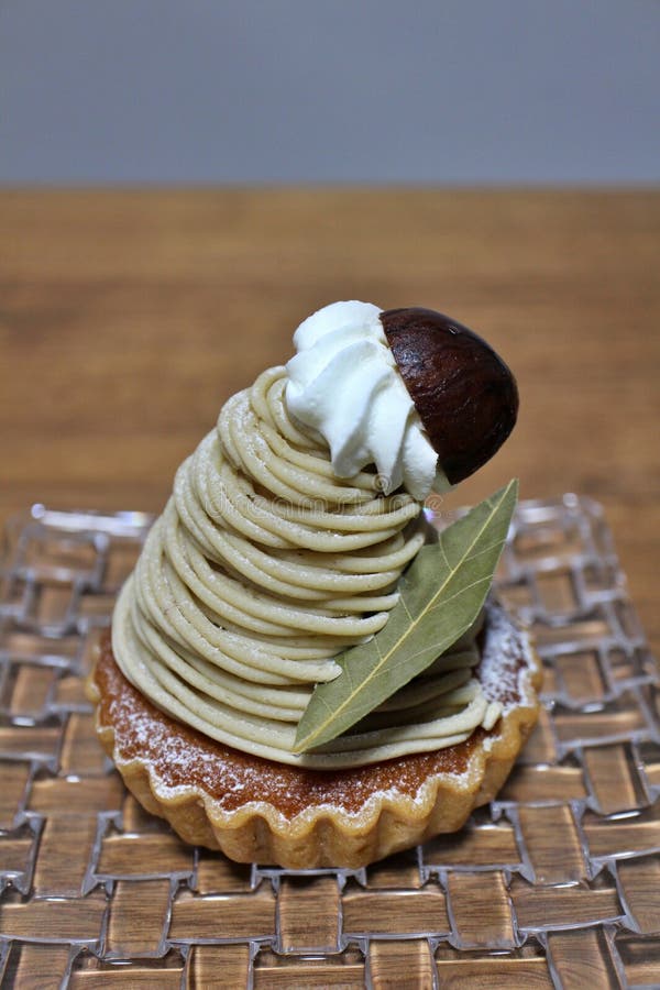 Mont Blanc (mashed Chestnut Cake) in Japan Stock Image - Image of ...