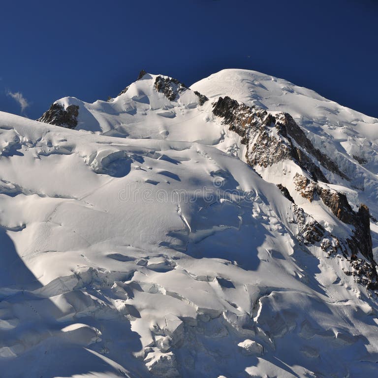 Mont Blanc Massif Panoramic View Stock Image - Image of climb, europe ...