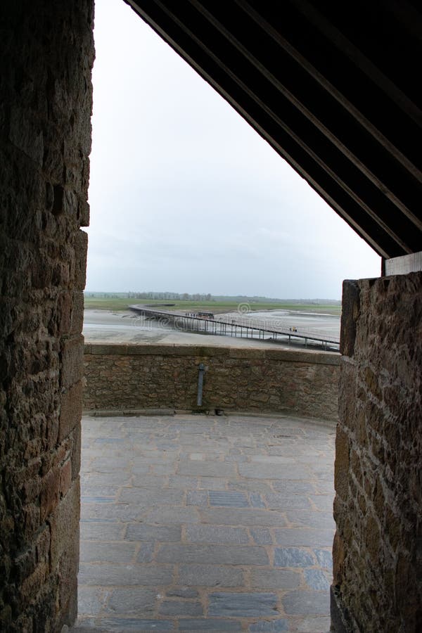 Mont Saint Michel at Low Tide, Normandy Region, France Stock Image ... Mont Saint Michel at Low Tide, Normandy Region, France Stock Image ...