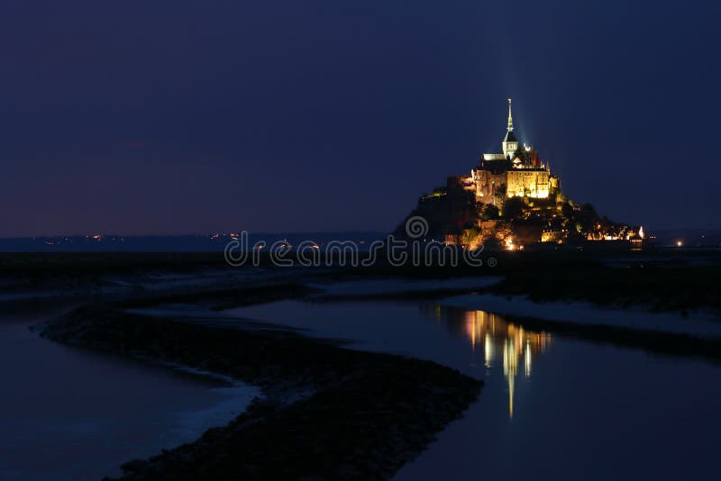 The Mont Saint Michel in Normandy Stock Photo - Image of religion ...