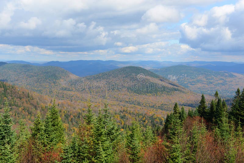 Mont Tremblant with Fall Foliage, Quebec, Canada Stock Image - Image of ...