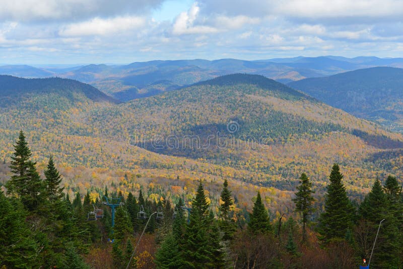 Mont Tremblant with Fall Foliage, Quebec, Canada Stock Photo - Image of ...