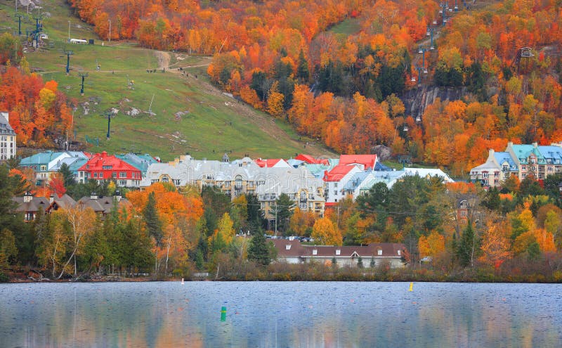 Mont Tremblant Resort in Quebec Stock Image - Image of hill, colour ...