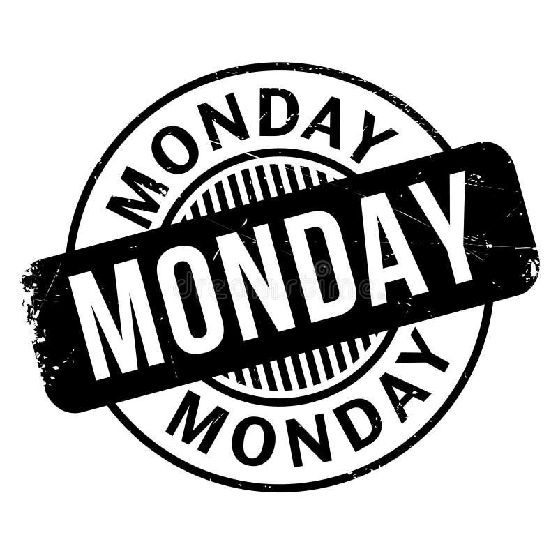 Montag-Stempel vektor abbildung. Illustration von daten - 86942919