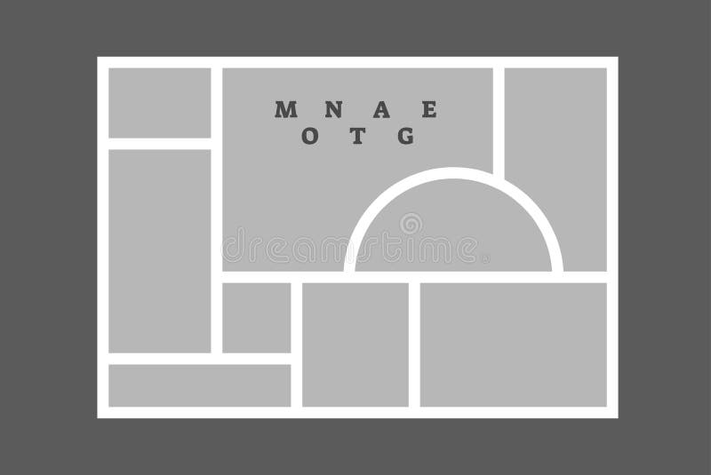 Montage Collage Photo Frame Decorative Composition Blank Template ...