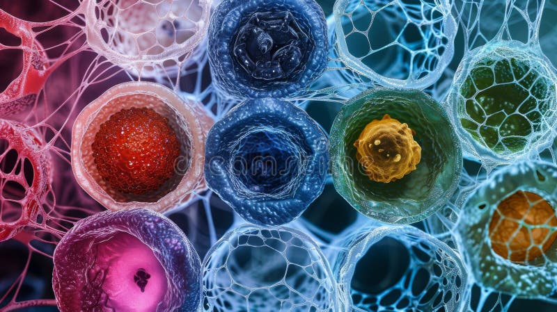 A Montage of Different Cell Types Undergoing Mitosis Highlighting the ...
