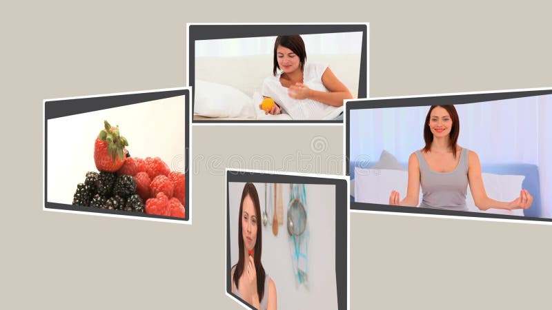 Montage of Different Scenes Illustrating Healthy Lifestyles Stock Video ...