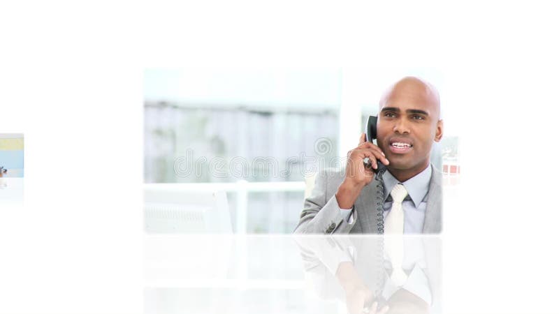 Montage of People Having Phone Conversation Stock Footage - Video of ...
