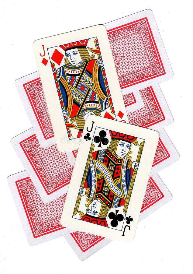 A Montage of Playing Cards with Two Jacks Revealed. Stock Illustration ...