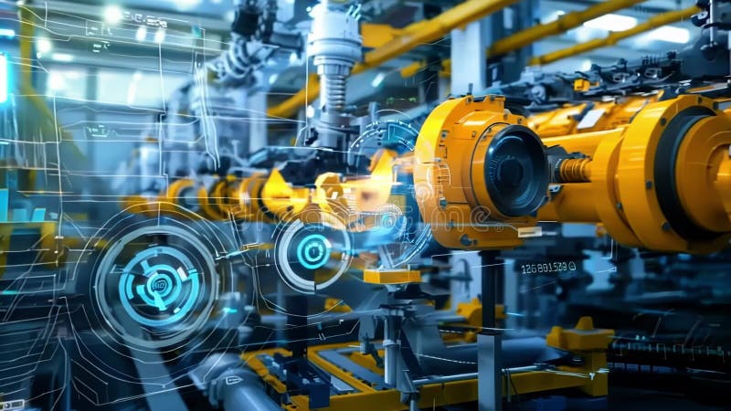 Robotic Arm Assembling Engine Parts in a High Tech Factory Stock Video ...