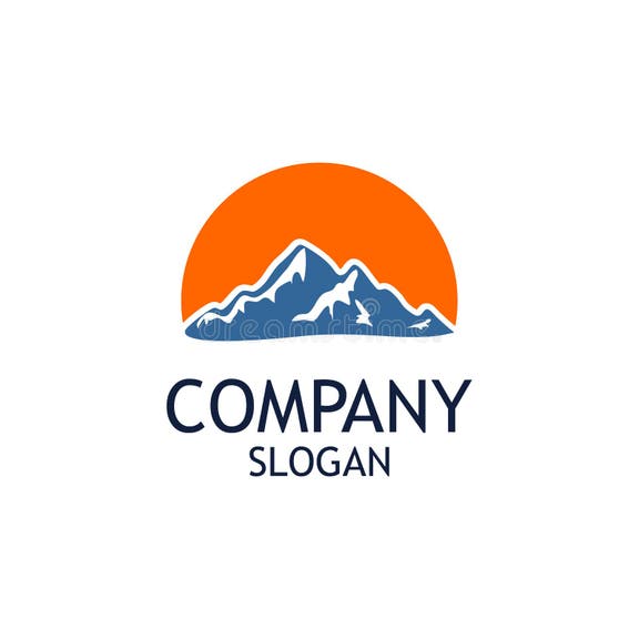 Modello Vettoriale Per Design Di Logo Montagna Illustrazione Vettoriale ...