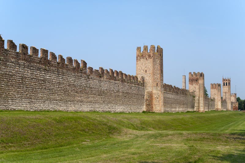Montagnana (Padova, Italy) - Medieval Walls Stock Photo - Image of ...