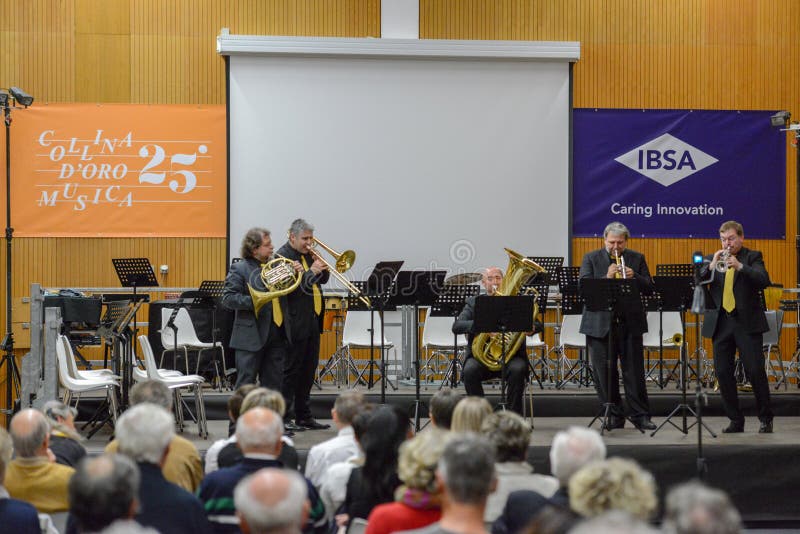 Concert of Wind Instruments at Montagnola on Switzerland Editorial ...