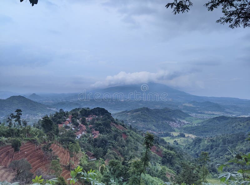 Mountain view stock photo. Image of plateau, rock, forest - 264743238