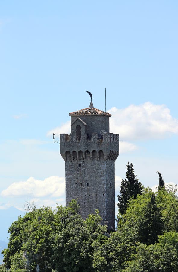 Montale the Third Tower San Marino Stock Photo - Image of landscape ...