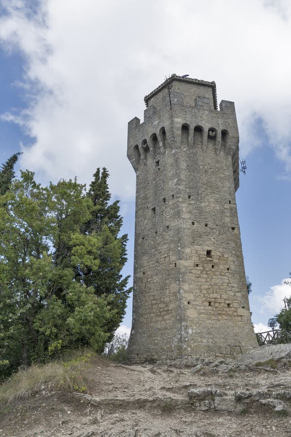Montale Tower in San Marino. Stock Image - Image of mount, montale ...