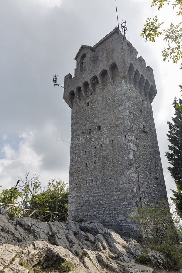 Montale Tower in San Marino. Stock Image - Image of fort, loophole ...