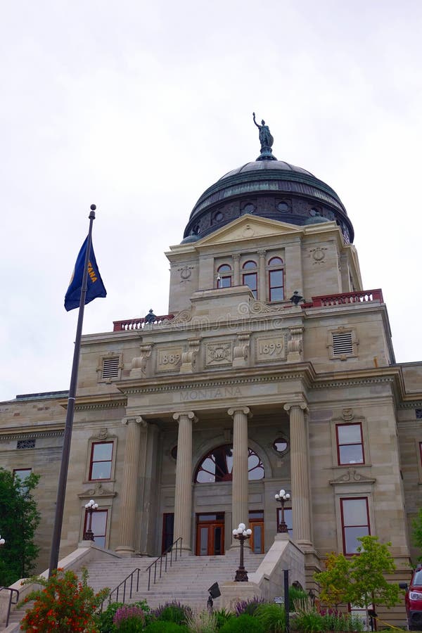 Montana Capitol - Helena stock image. Image of flag, roman - 94899541