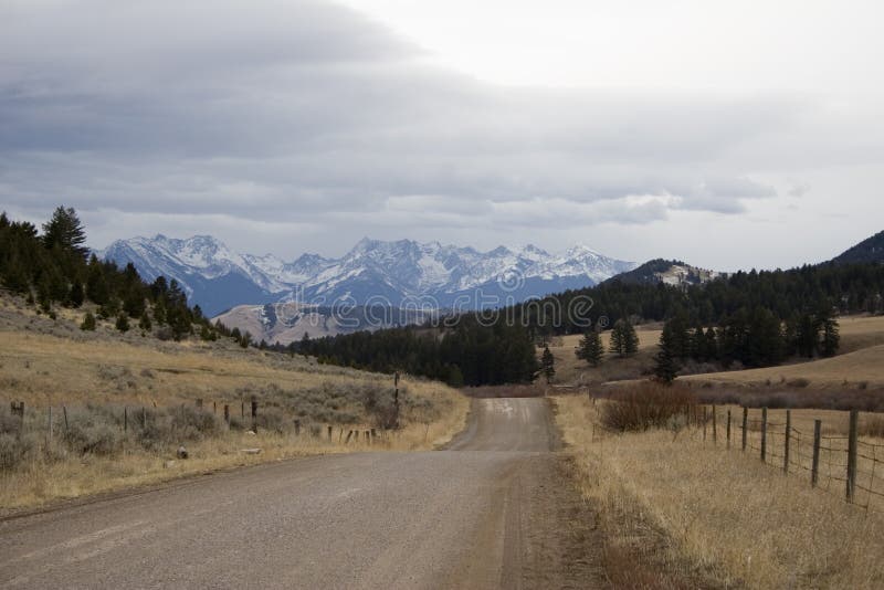 Montana Country Road stock image. Image of montana, cold - 1577451