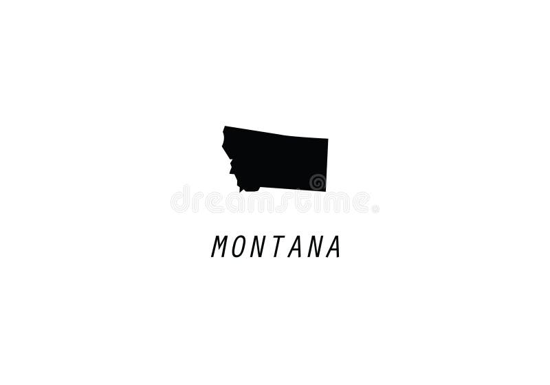 Montana Outline Map State Shape Stock Vector - Illustration of modern ...
