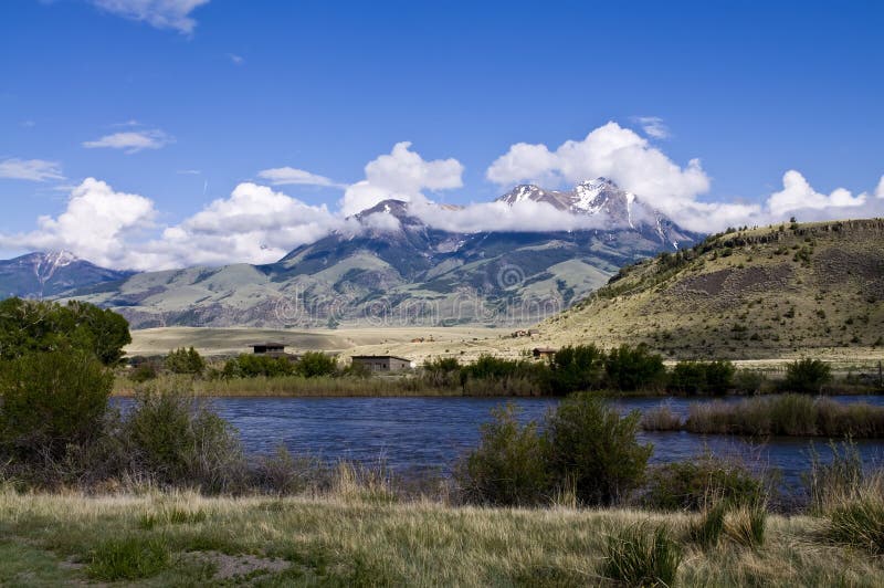 Montana mountain scene stock photo. Image of climb, manitou - 10508090