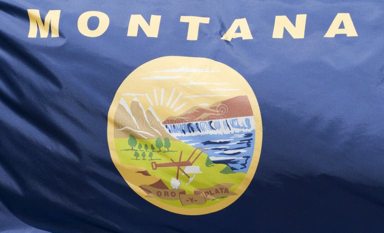 Montana State Flag stock photo. Image of waving, flag - 14809628