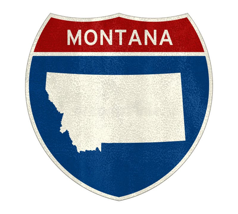 Montana State Interstate Road Sign Editorial Photography - Image of ...