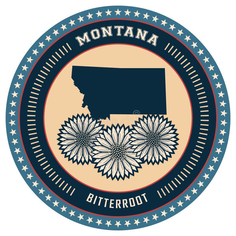 Montana State Label. Vector Illustration Decorative Design Stock Vector ...