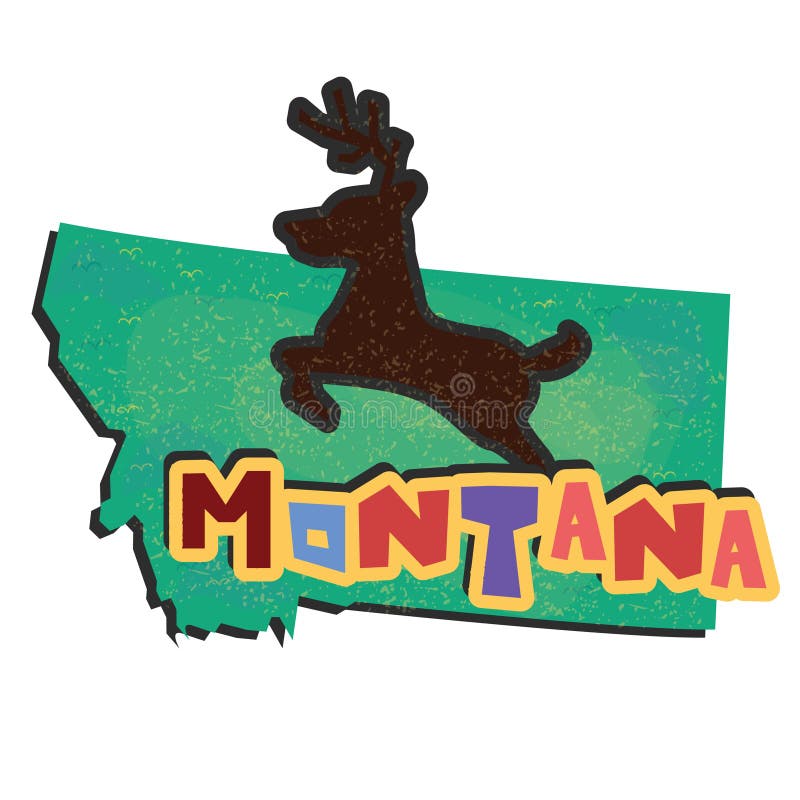 Montana State Map. Vector Illustration Decorative Design Stock ...
