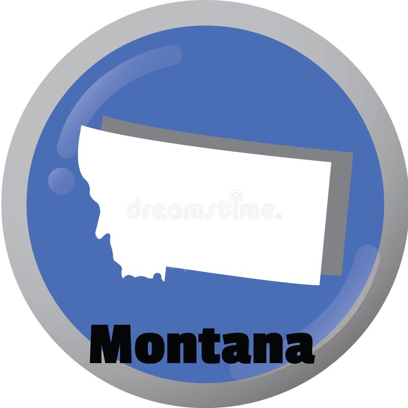 Montana State Map. Vector Illustration Decorative Design Stock Vector ...